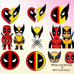Deadpool and Wolverine Svg Bundle Layered Item, Clipart, Cricut ...