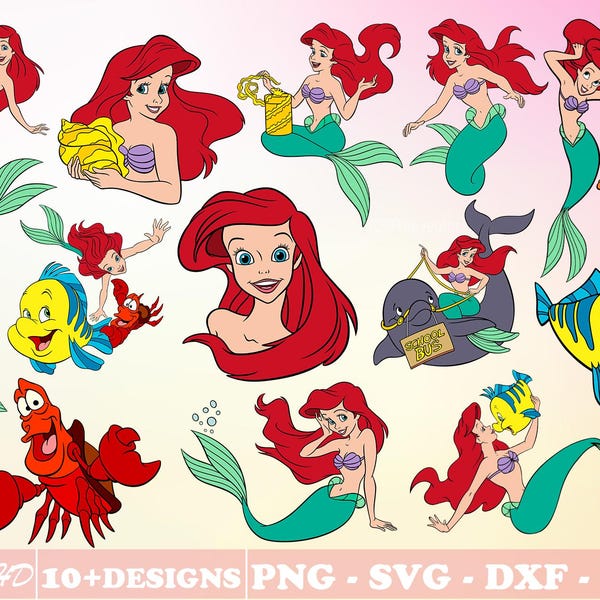 Ariel Svg - Etsy