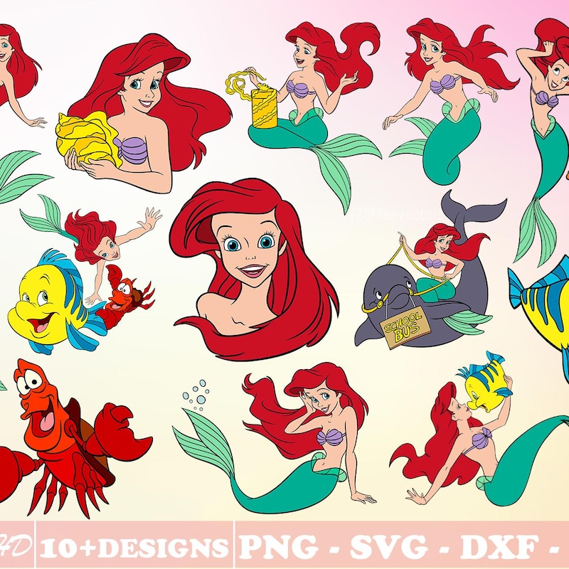 Ariel Svg - Etsy
