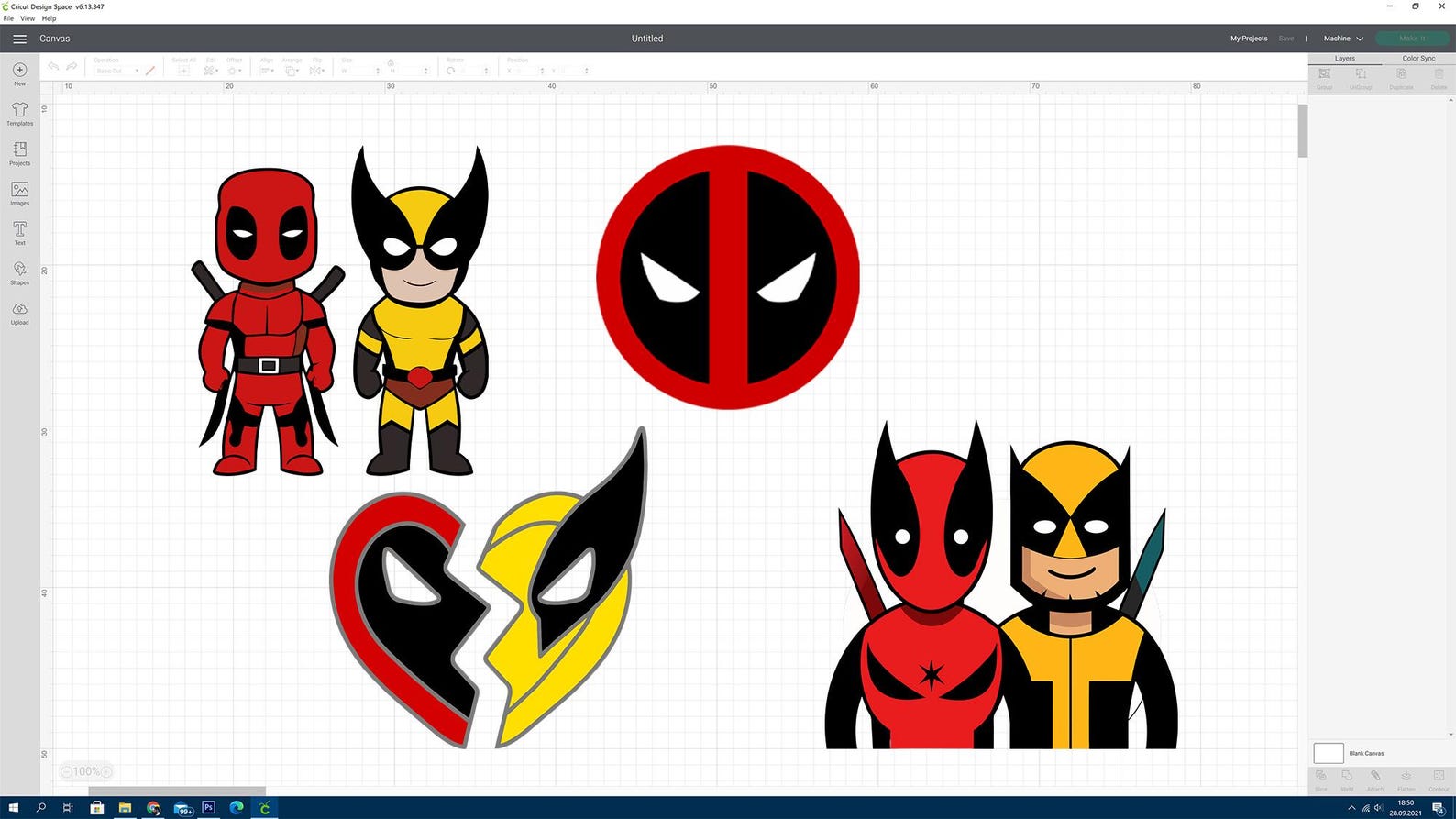 Deadpool and Wolverine Svg Bundle Layered Item, Clipart, Cricut ...