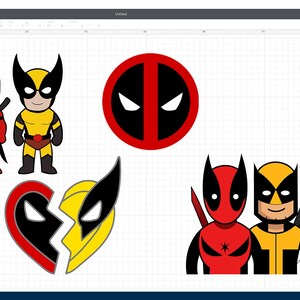 Deadpool and Wolverine Svg Bundle Layered Item, Clipart, Cricut ...