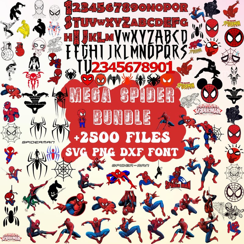 Spider Svg Digital Bundle - Etsy