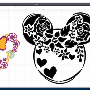 20 Mickey Flower Svg Bundle Layered Item, Minnie Flower Clipart, Cricut ...