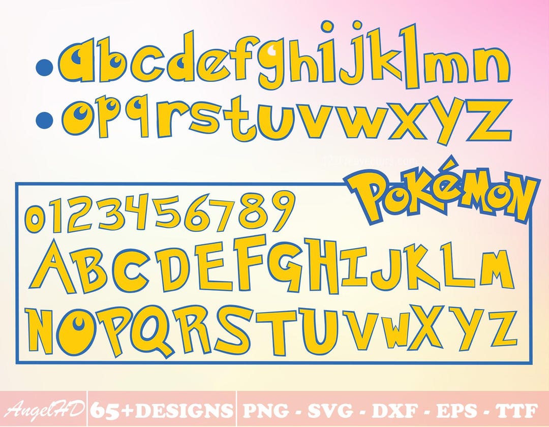 2 Types Svg TTF Files, Alphabet Letters and Numbers TIF Dxf Eps Png ...