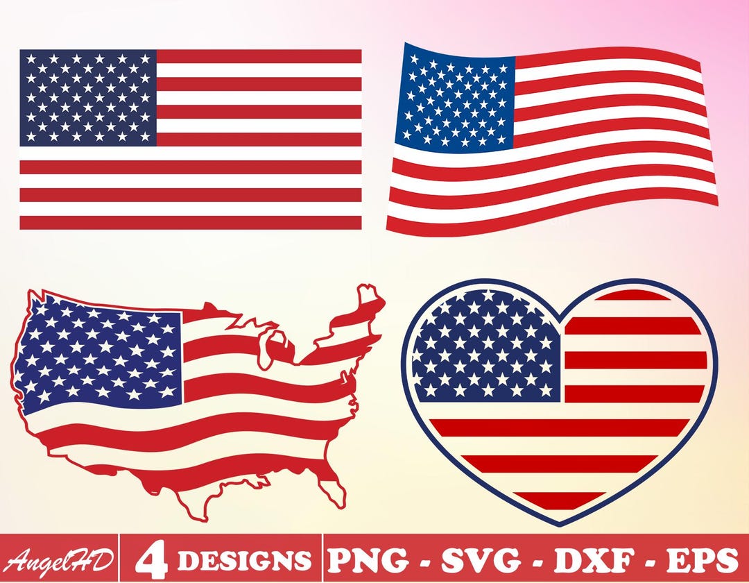 American Flag SVG Bundle, USA Patriotic Clipart (digital Download) - Etsy