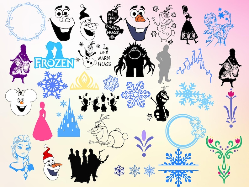 Frozen SVG Bundle, Clipart, Cricut Cut Files (digital Download) - Etsy