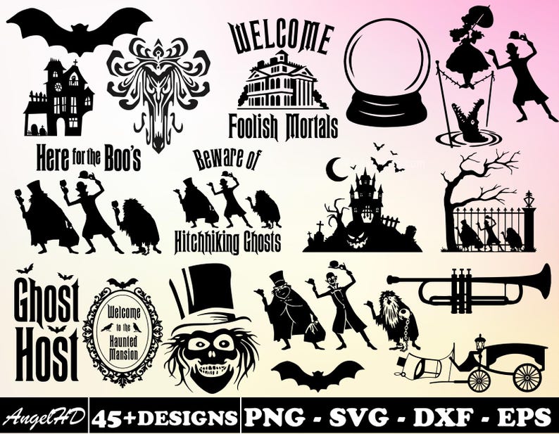 45+ Haunted Svg Bundle Layered Item, Cricut, Silhouette, Clipart, Clip ...
