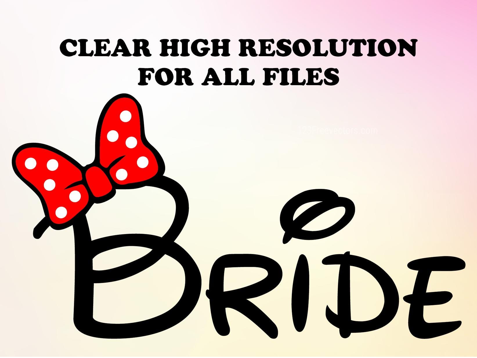 50+ Mickey Minnie Bride Svg Bundle Layered Item, Wedding Clipart ...