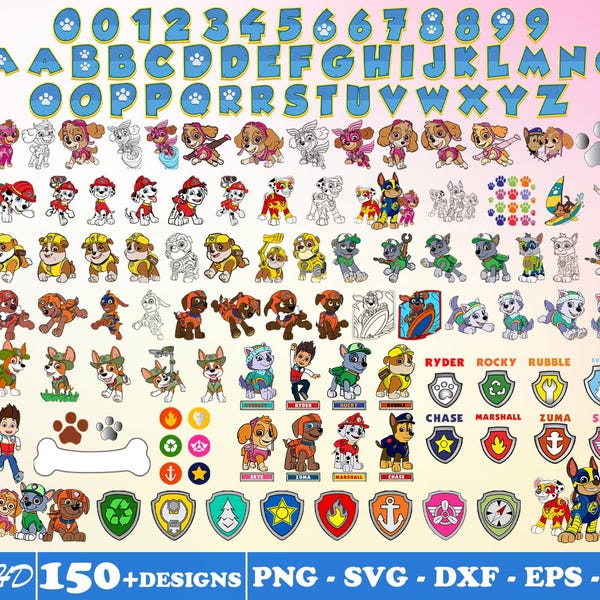 Paw Patrol Svg Layered - Etsy