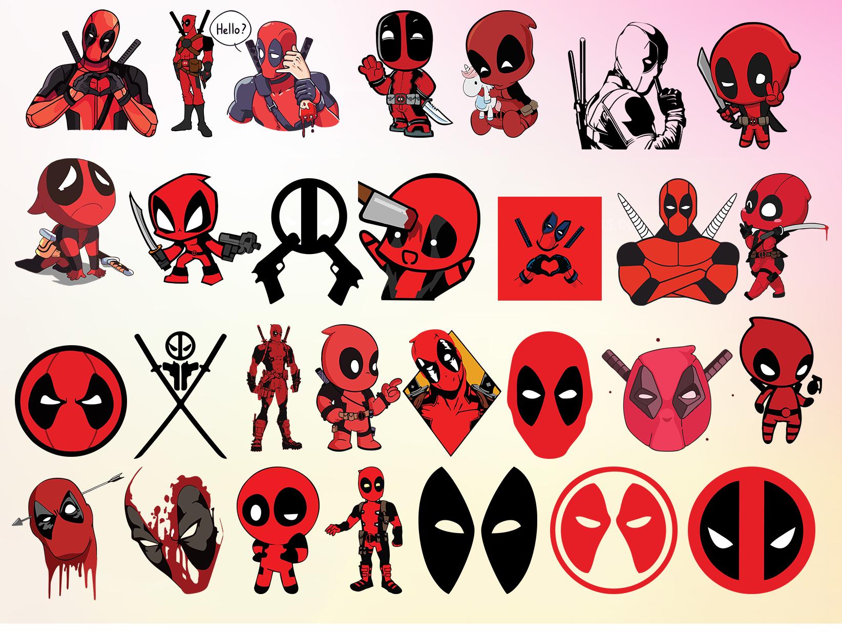 60+ Deadpool Svg Bundle Layered Item, Clipart, Cricut, Digital Vector ...