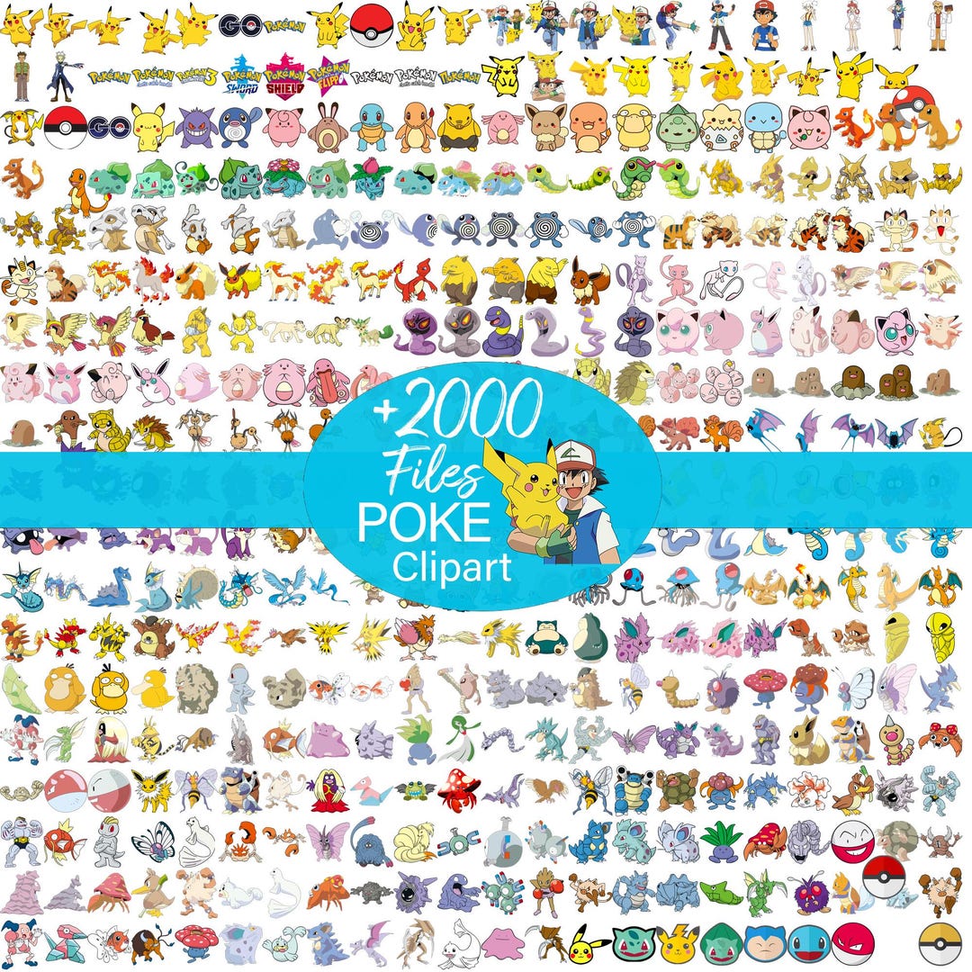 2000+ Poke Svg Bundle Layered Item, Png Eps Dxf Clipart, Cricut Vector ...