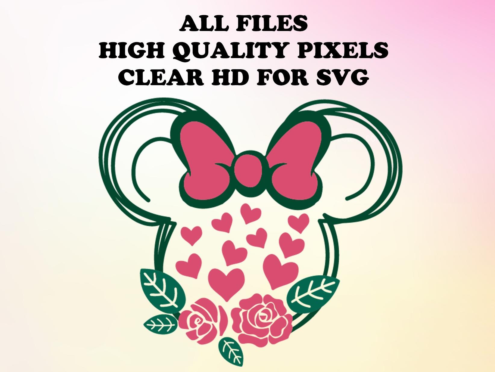 Mickey Flower SVG Bundle, Minnie Mouse Clipart (digital Files) - Etsy