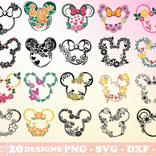 Minnie Flower Svg - Etsy