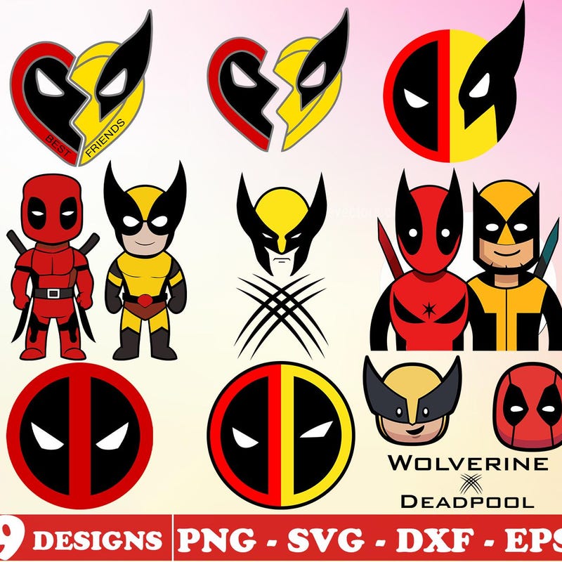 Deadpool & Wolverine Svg - Etsy