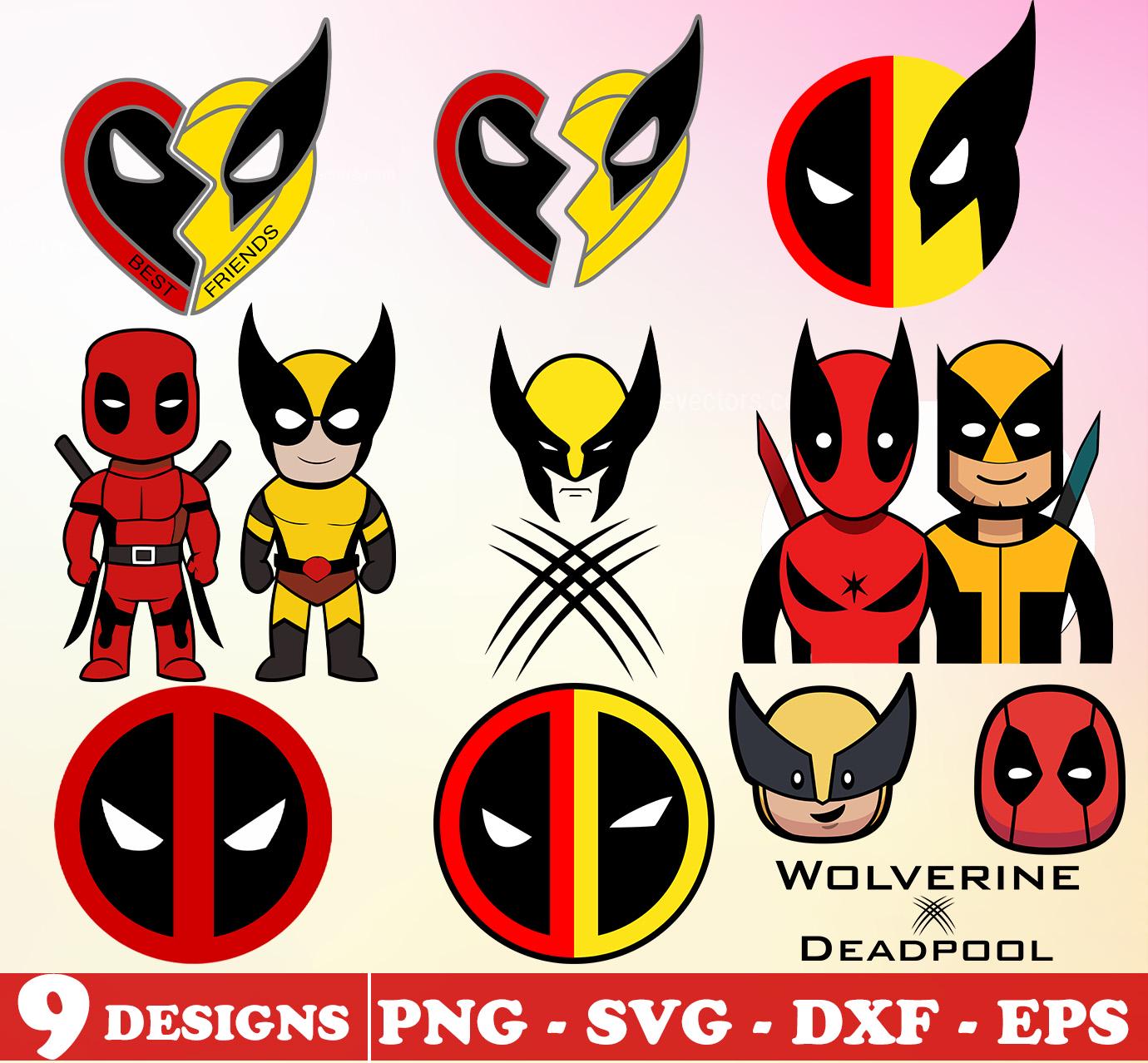 Deadpool and Wolverine Svg Bundle Layered Item, Clipart, Cricut ...