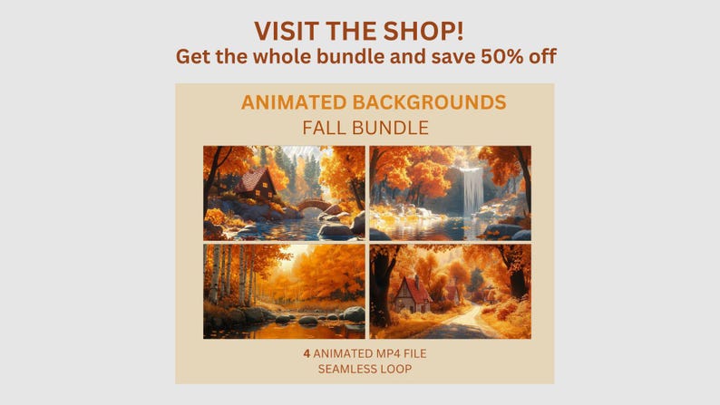 Autumn Animated Background Twitch Streamer Background Vtuber Animated ...