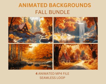 Autumn Cozy Animated Background Twitch Streamer Background Vtuber ...