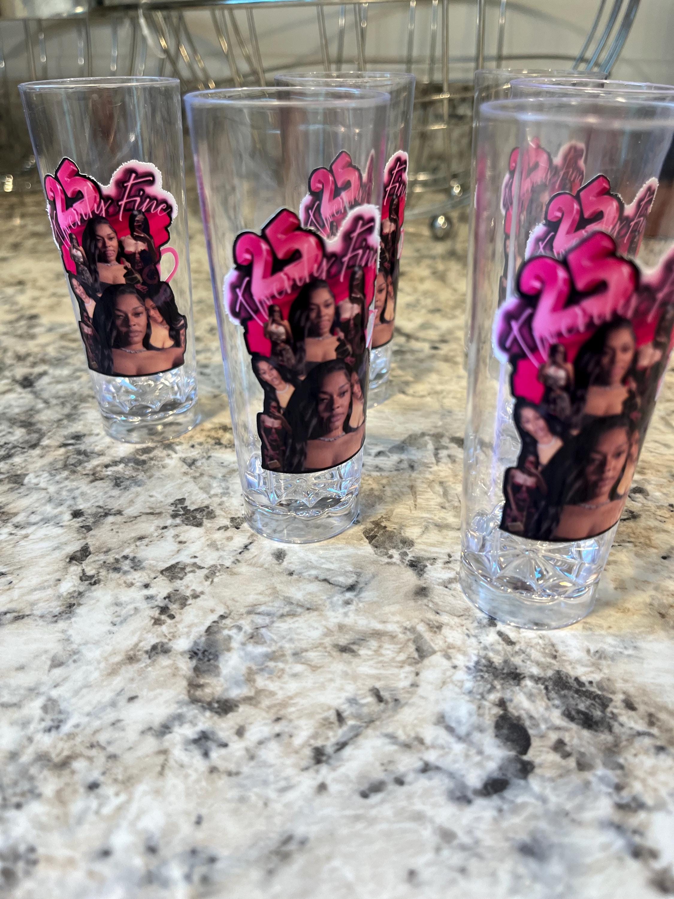 Set of 24 Custom Photo Shot Cups – Personalized Party Favors for ...