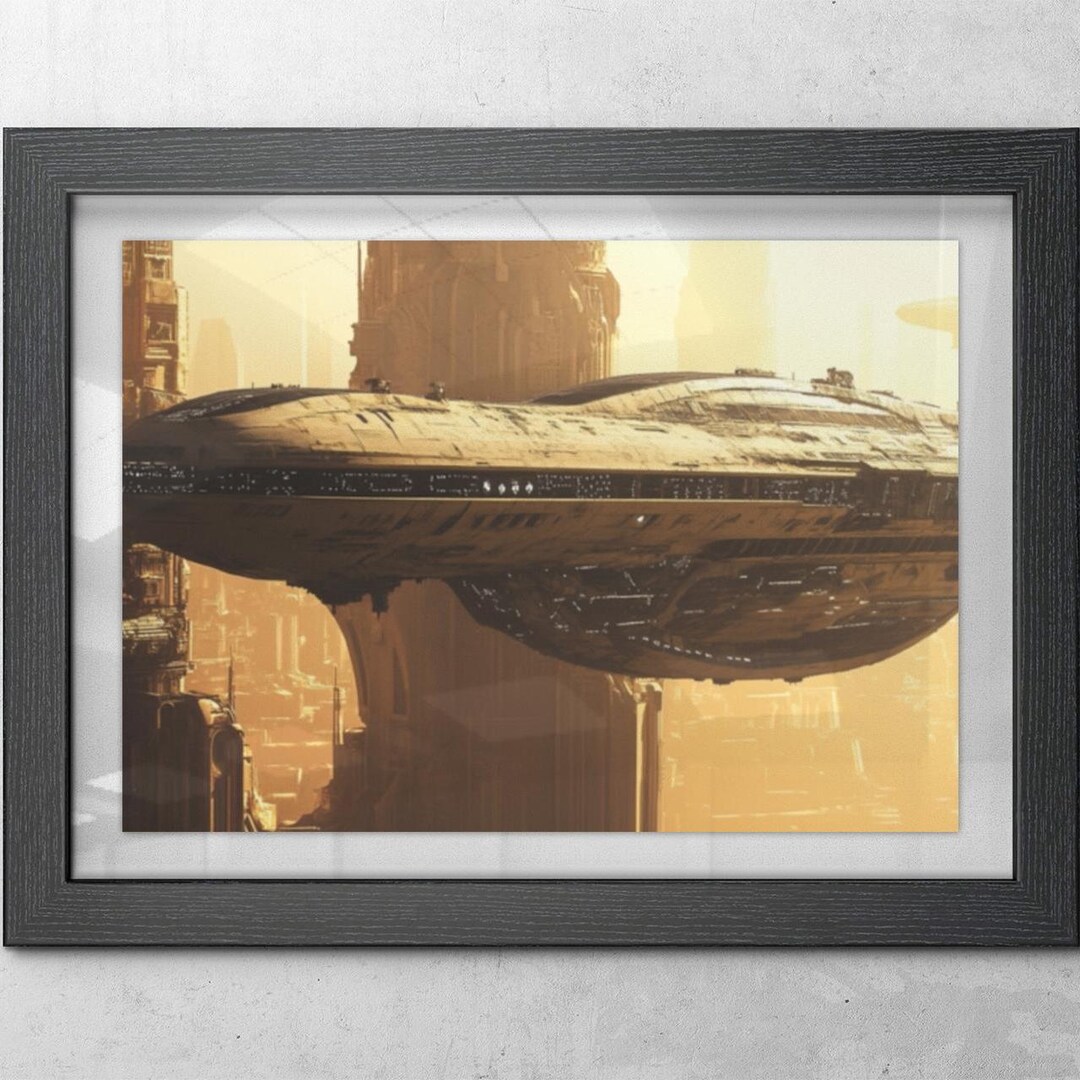 Futuristic Interceptor Carrier Ship Artwork for Sci-fi Enthusiasts ...