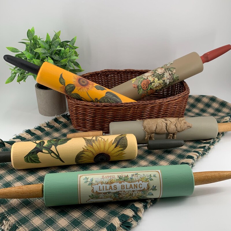 Painted Rolling Pins - Etsy