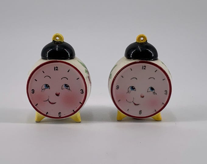 Vtg PY Miyao Japan Anthropomorphic Alarm Clock Salt & Pepper Shakers - Etsy