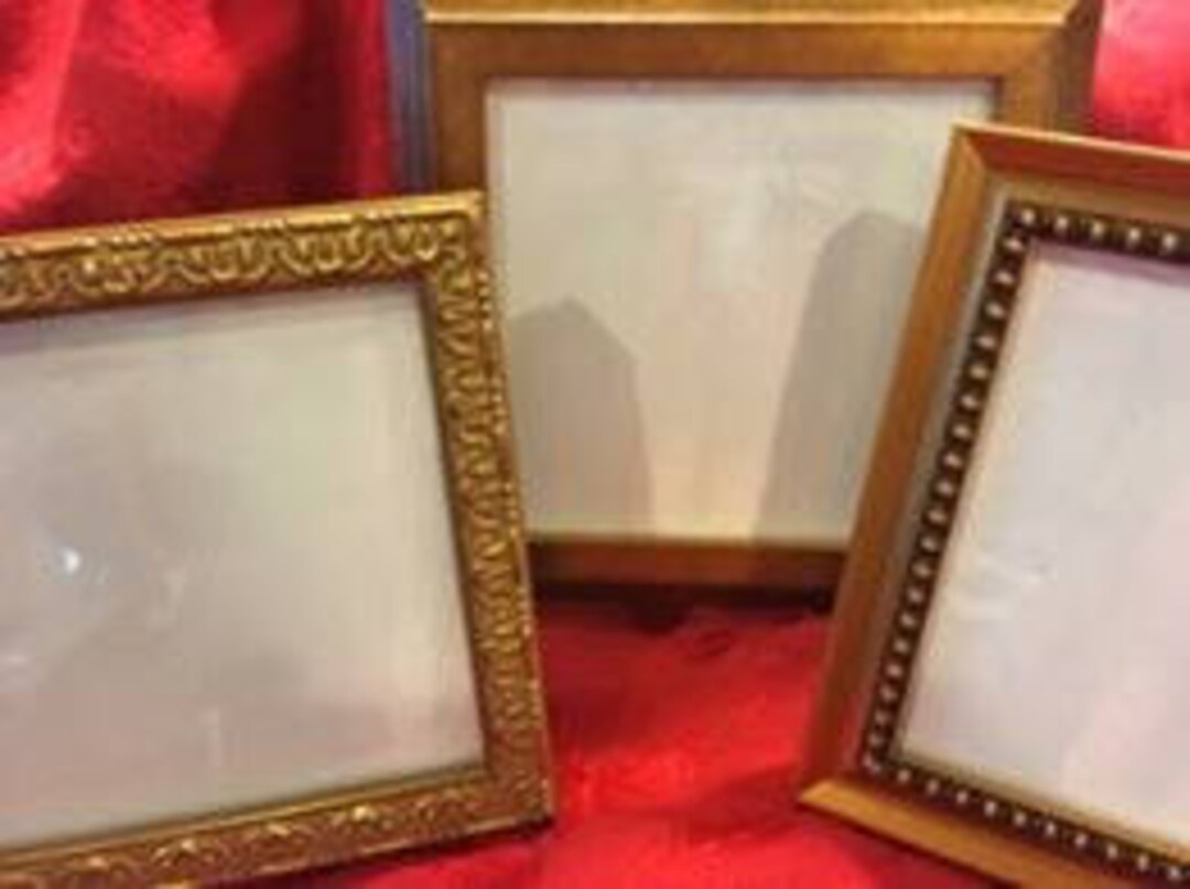 Set of 3 Mixed GOLD 5 X 5" Picture Frames to HANG - Etsy