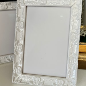 Country French White 5 X 5” Picture Frame With Easel Back - Etsy