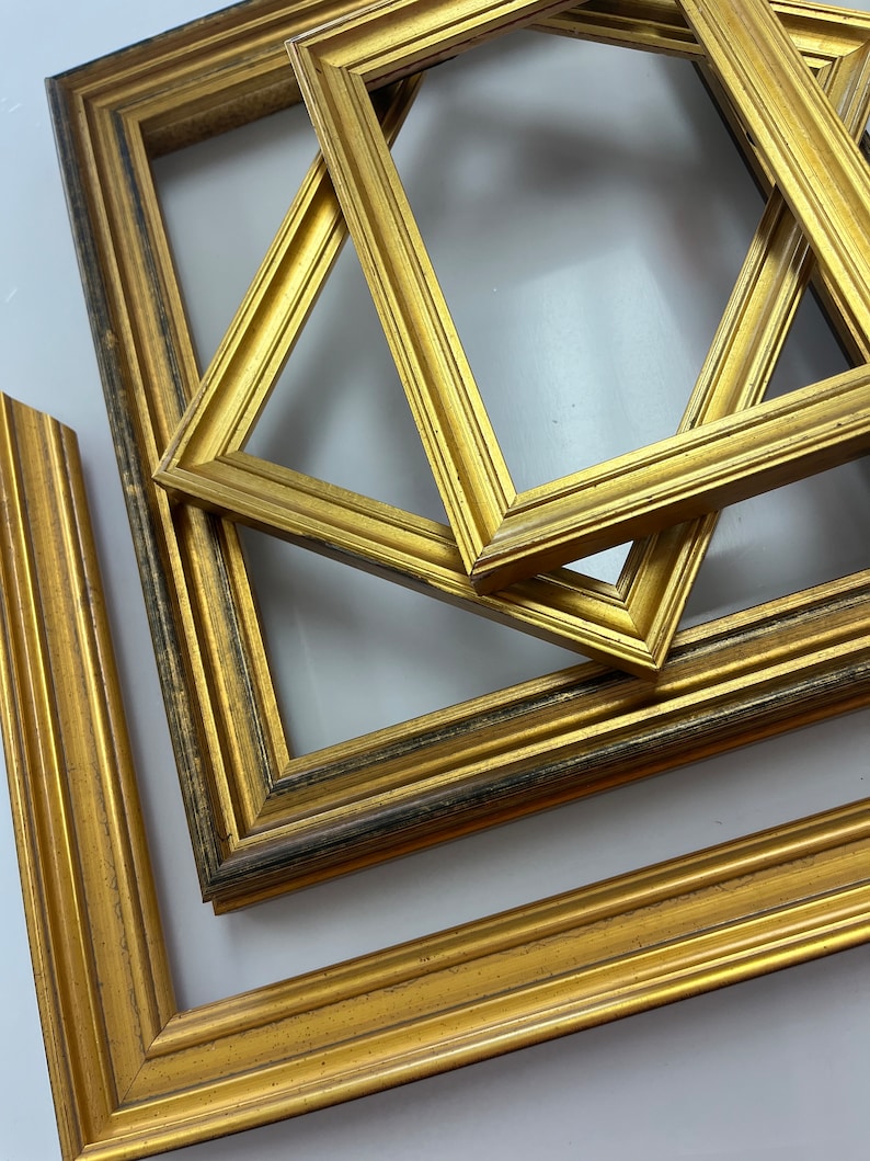 Set of 10 Mixed GOLD 8 X 10