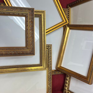 Wall Collage Grouping of 10 Gold Vintage Style Picture Frames to HANG ...