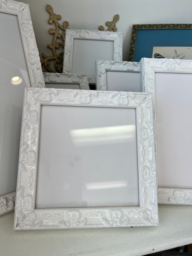 Set of 5 WEDDING White 4 X 4” Picture Frame for Tables Numbers - Etsy