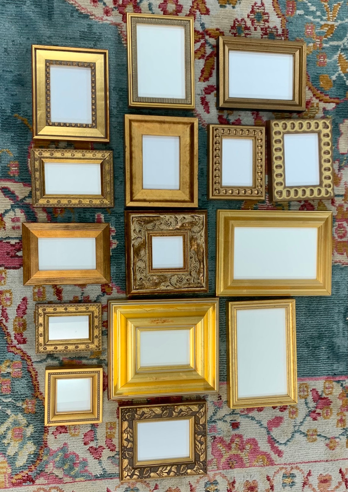 Lot of 15 RANDOM Small Mixed Gold Frames TO HANG - Etsy