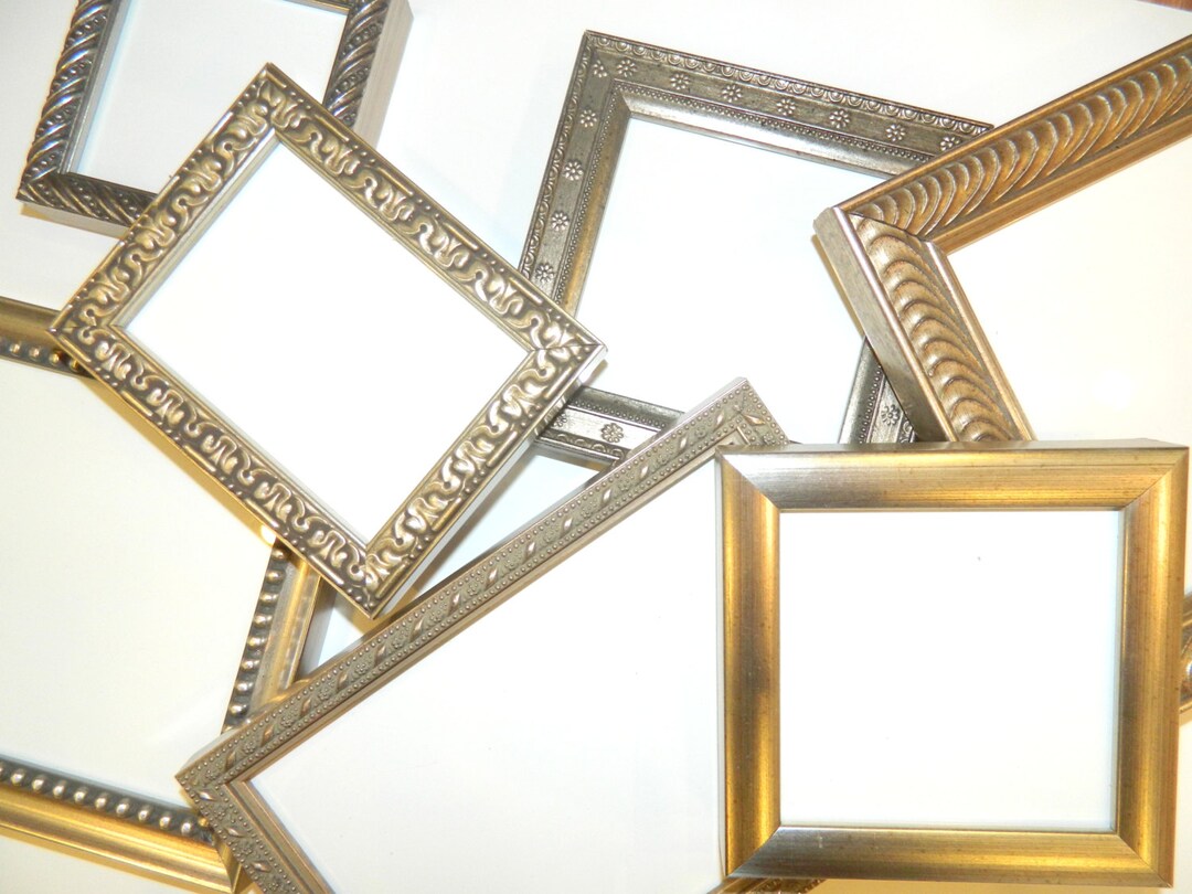 Set of 12 WARM SILVER Frames for 25th Wedding Anniversary Party / Event ...
