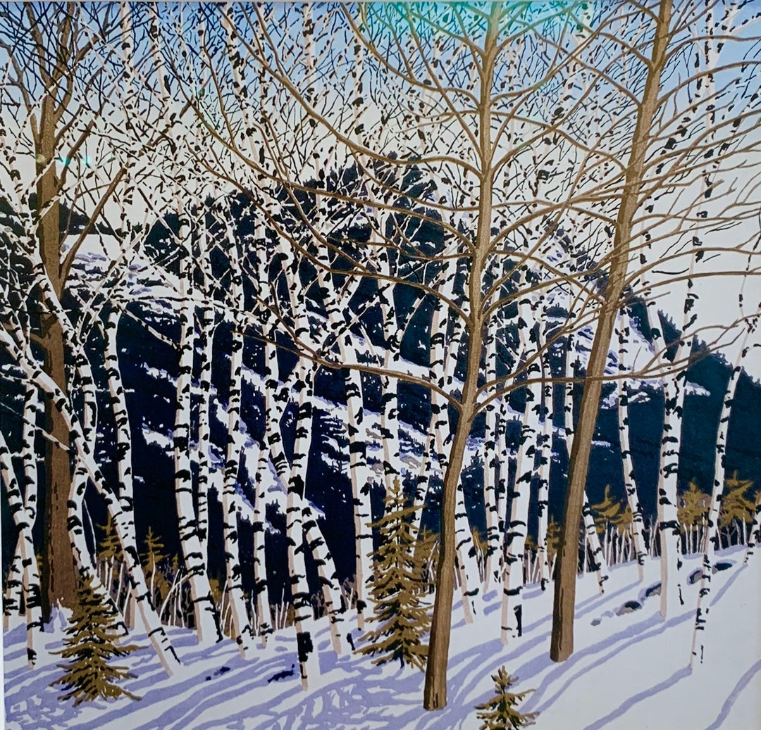 Neil Welliver "birches" Original Book Print 1996 FRAMED - Etsy