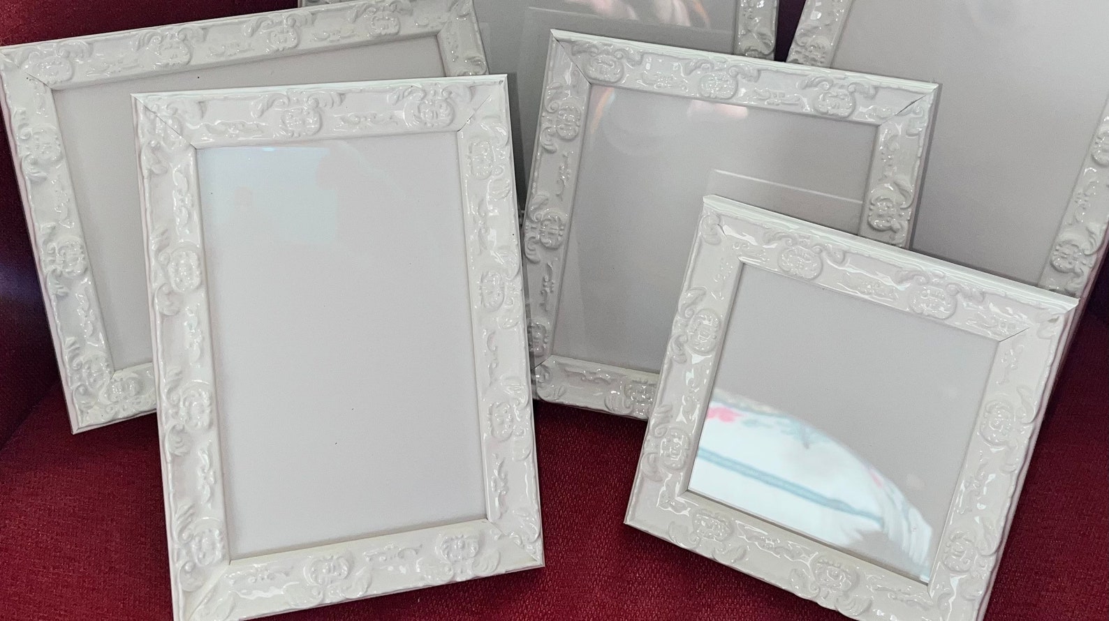Set of 5 WEDDING White 4 X 4” Picture Frame for Tables Numbers - Etsy