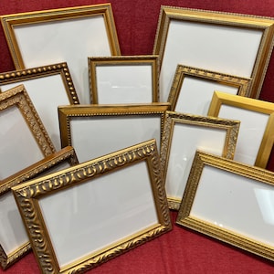 Set of 10 Mixed Gold 8 X 10" Frames to HANG - Etsy