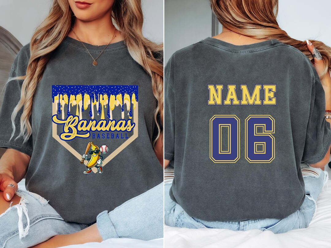 Bananas Funny Baseball Jersey Style Shirt, Custom Gift for Sports Fans ...