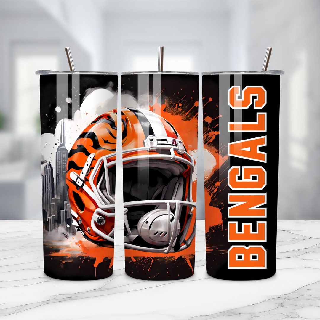 Bengal 20oz Skinny Tumbler Wrap PNG, Sport 20oz Tumbler PNG, Mascot ...