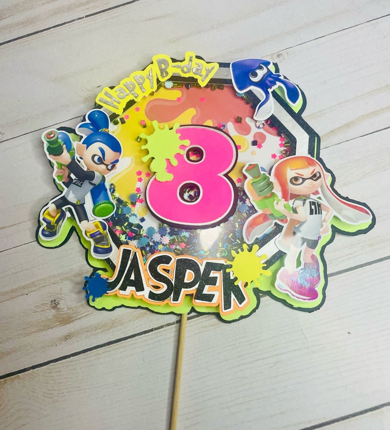 Splatoon Inspired Cake Topper - Etsy