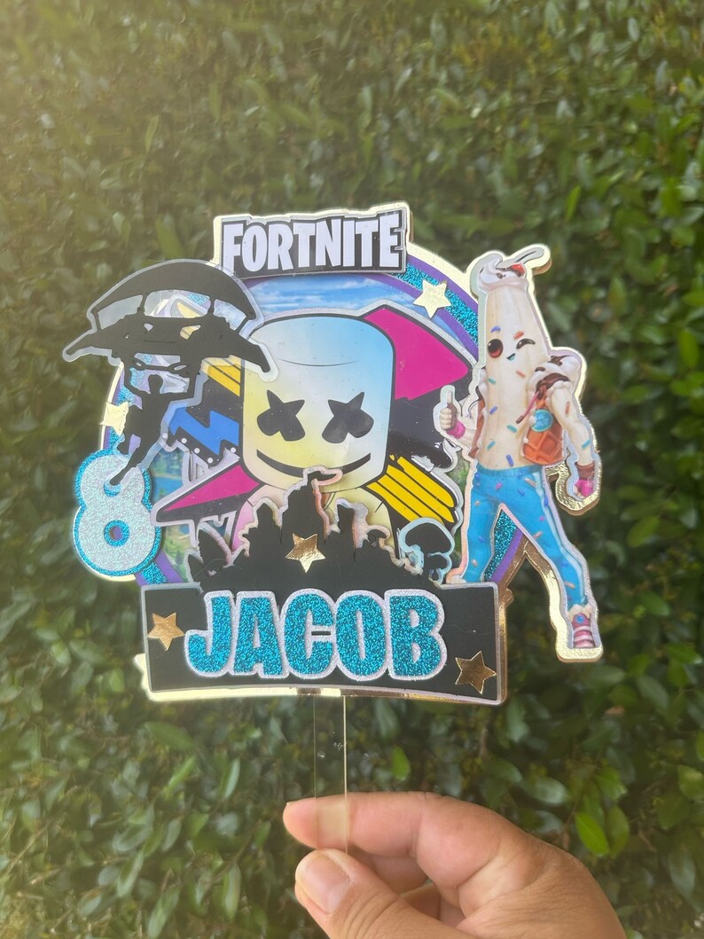 Fortnight Inspired Cake Topper - Etsy