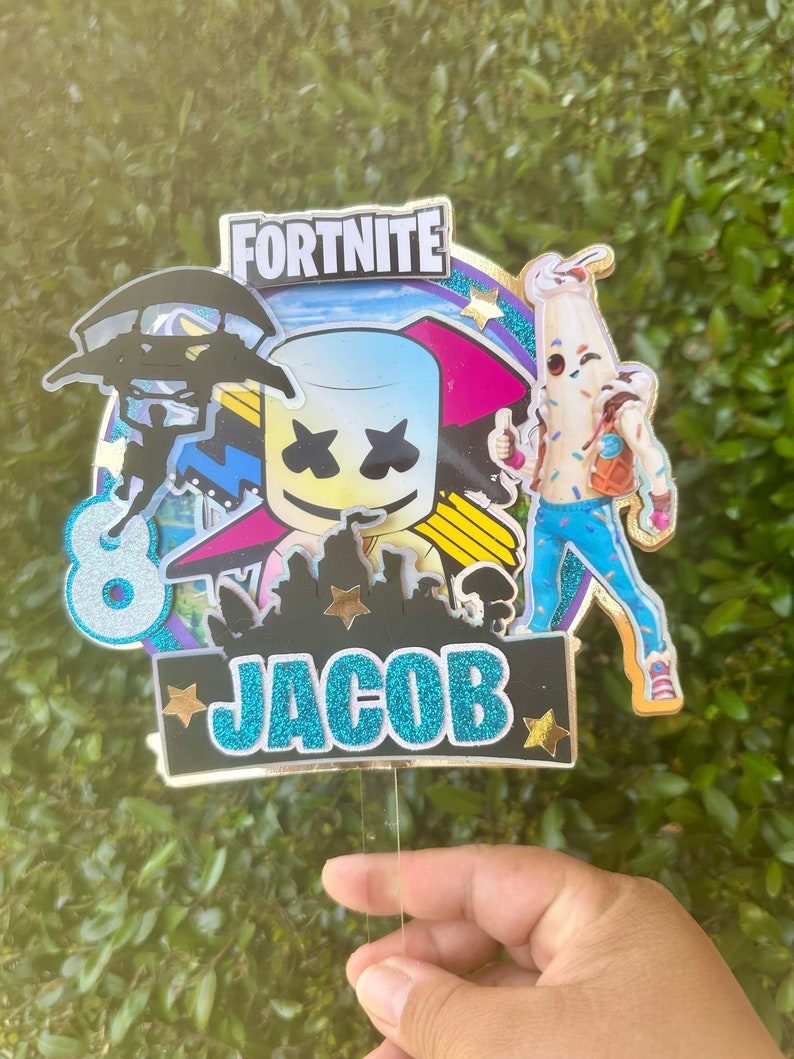 Fortnight Inspired Cake Topper - Etsy