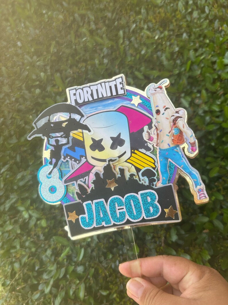 Fortnight Inspired Cake Topper - Etsy