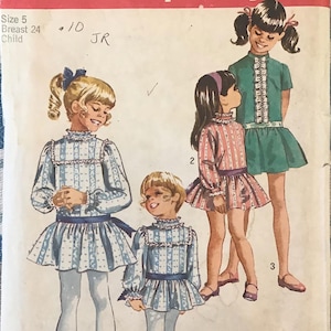 Simplicity 8671 Girls Dress Pattern Size 5 - Etsy