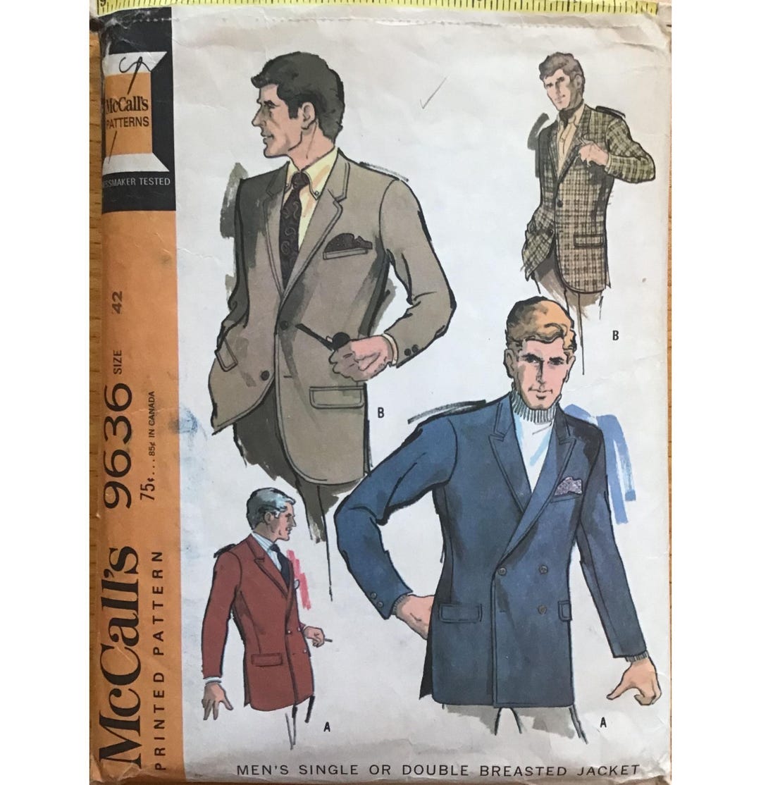Mccalls 9636 Men's Jacket Pattern Size 42 - Etsy