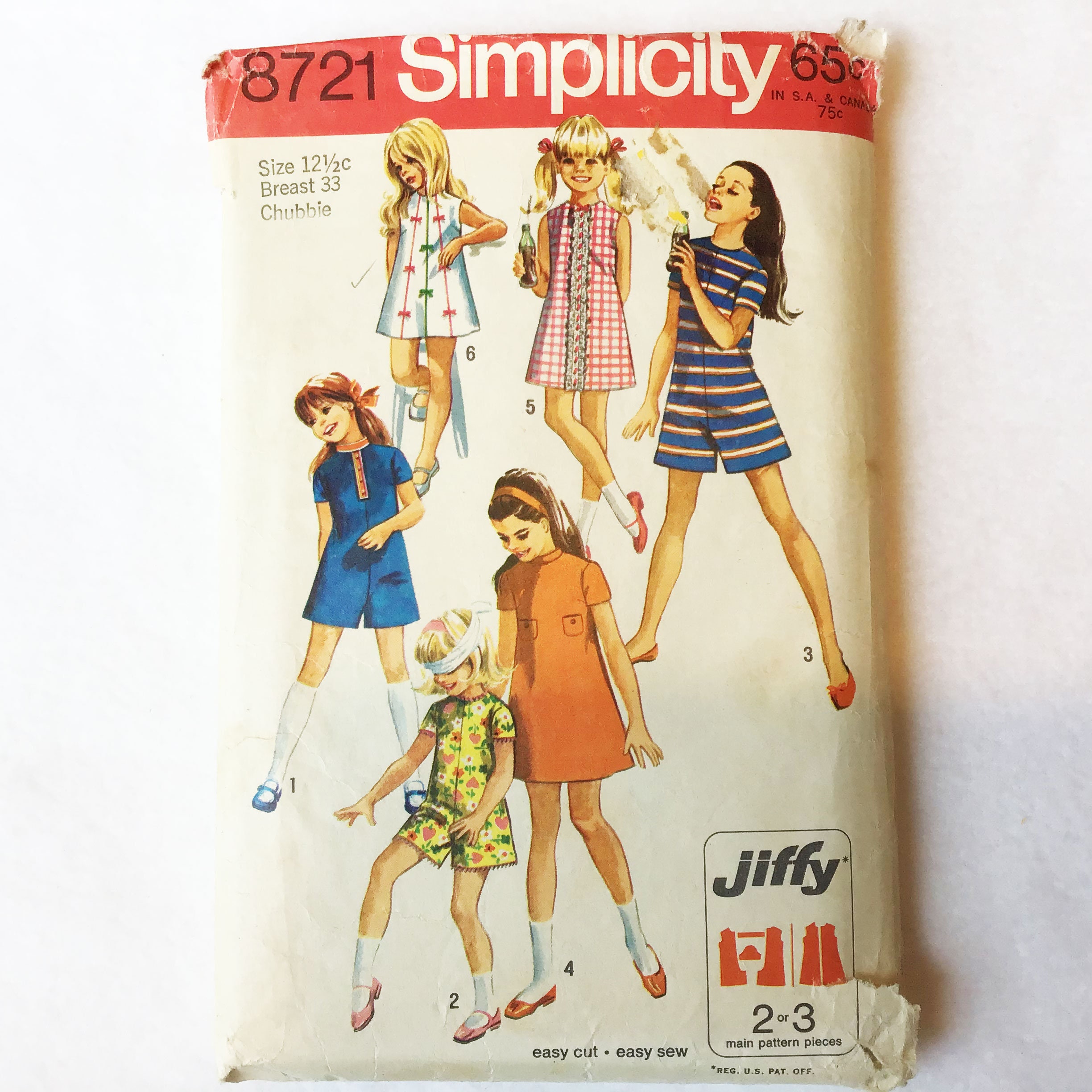 Simplicity 8721 Girls Dress Pantdress Pattern Size 12 1/2 - Etsy