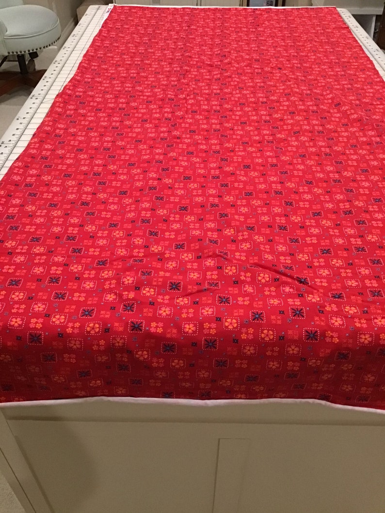 Red Print Cotton Knit Fabric - Etsy Australia