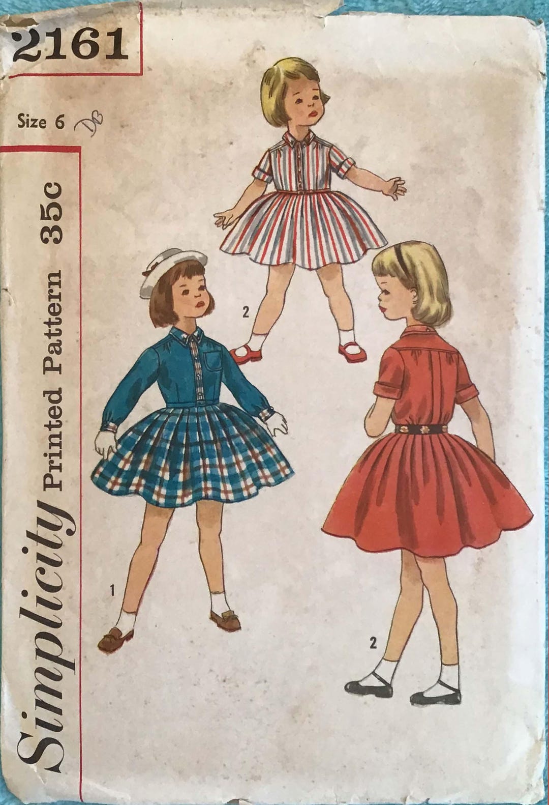 Uncut Simplicity 2161 Girls Dress Pattern Size 6 - Etsy
