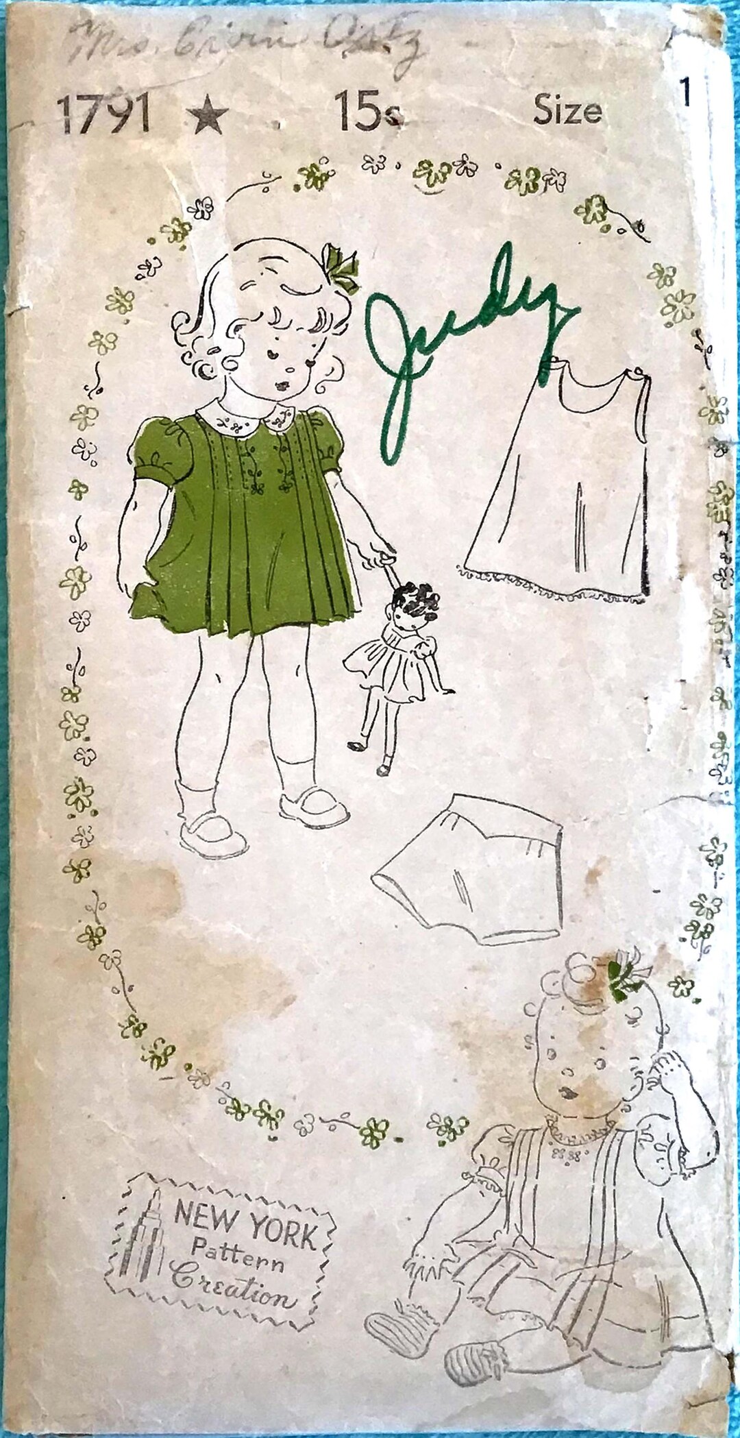 New York 1791 Baby Dress Pattern Size 1 - Etsy