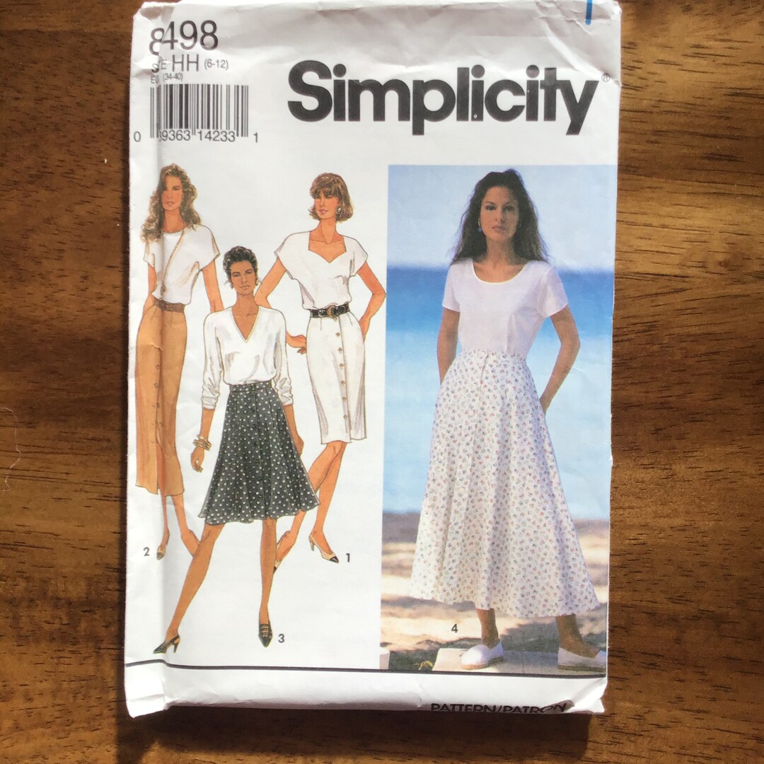 Simplicity 8498 Misses Skirt Pattern Sizes 6-12 - Etsy