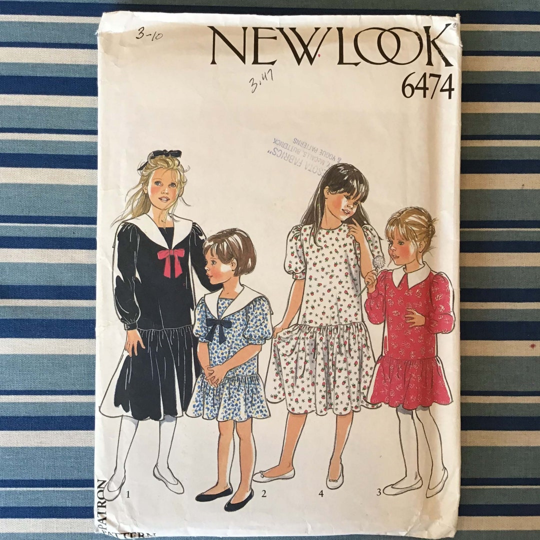 New Look 6474 Girls Dress Pattern Sizes 3-10 - Etsy