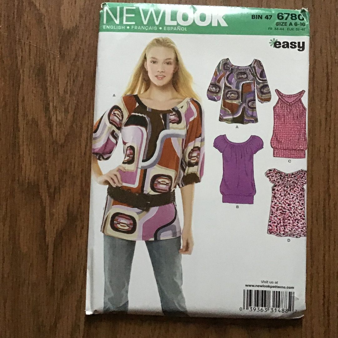 New Look 6780 Misses Tunic Pattern Sizes 6-16 - Etsy